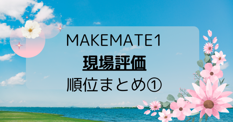 MAKEMATE1（メイクメイト1）現場評価順位まとめ① - ちょこちょこブログ